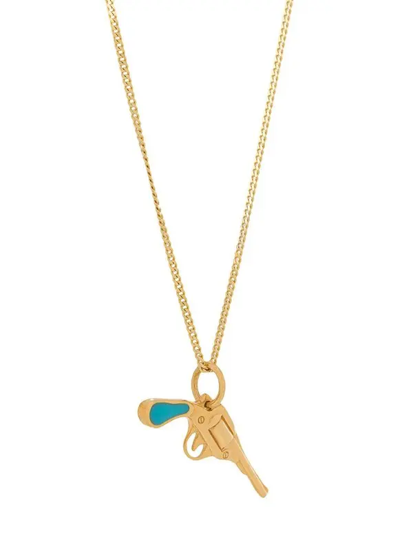 TRUE ROCKS Pistol Pendant Necklace - Gold