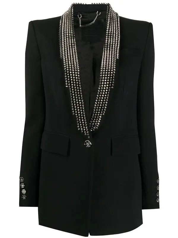Philipp Plein Spike-studded Blazer - Black