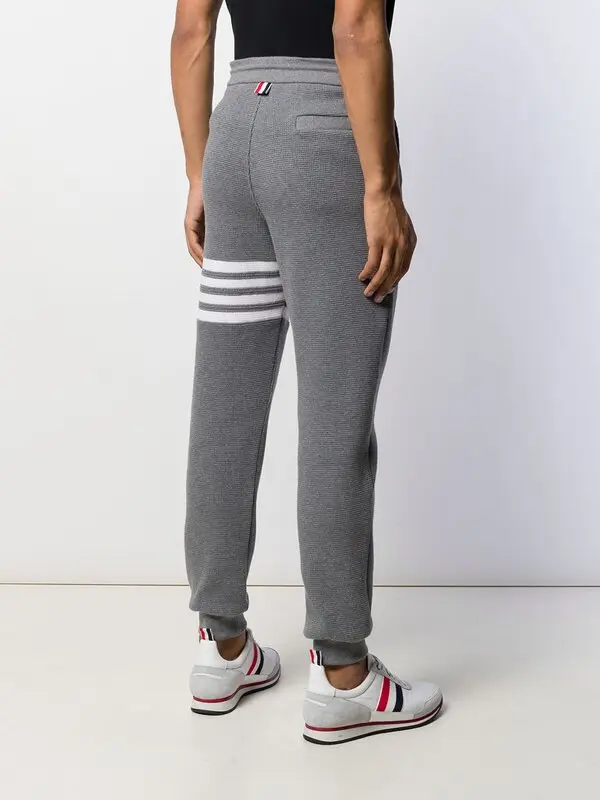 Thom Browne 4-bar Waffle Stitch Track Pants - Grey