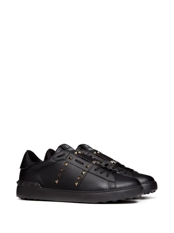Valentino Garavani Rockstud Untitled Leather Sneakers - Black