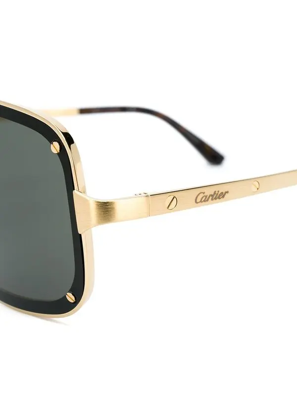 Cartier Santos De Square-frame Sunglasses