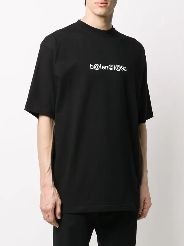 Balenciaga Symbolic Cotton T-Shirt - Black | Editorialist