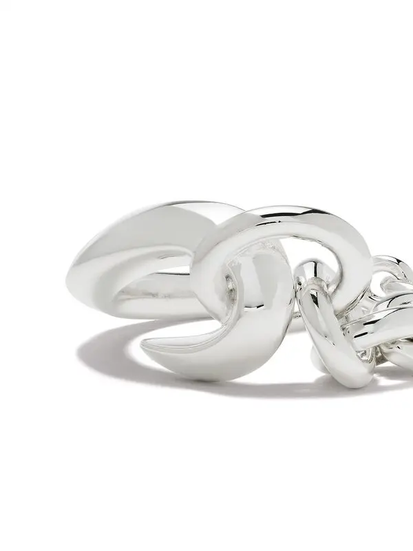 SHAUN LEANE Hook Chain Ring - Silver