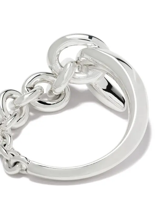 SHAUN LEANE Hook Chain Ring - Silver