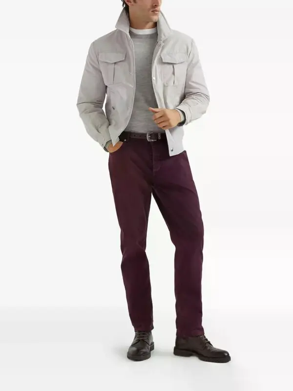 Brunello Cucinelli Rib-trimmed Relaxed-fit Jumper - Grey