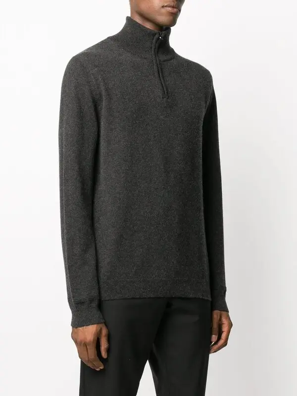 Pringle Of Scotland Fine Knit Zipped Sweater - Grey