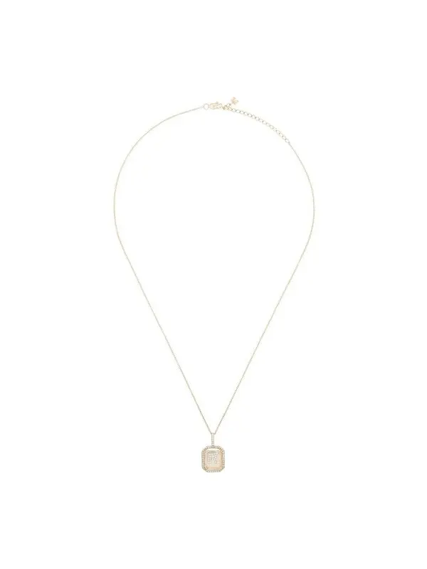 Mateo 14kt Diamond Initial Necklace - Gold