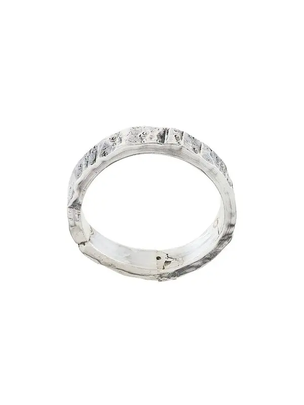 Emanuele Bicocchi Hammered Band Ring - Silver