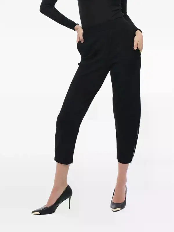 Stella McCartney Straight-fit Trousers With Side Zip Detail - Black