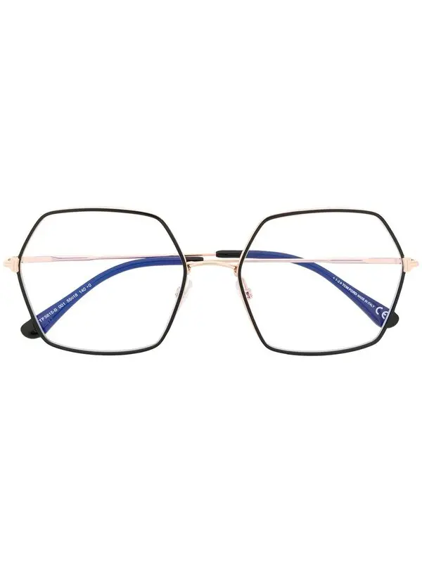 TOM FORD Geometric Frame Glasses - Metallic