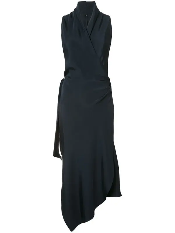 PETER COHEN Victor Wrap-style Dress - Blue