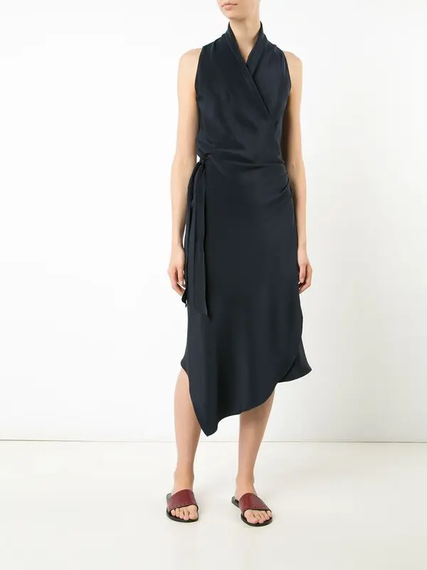 PETER COHEN Victor Wrap-style Dress - Blue