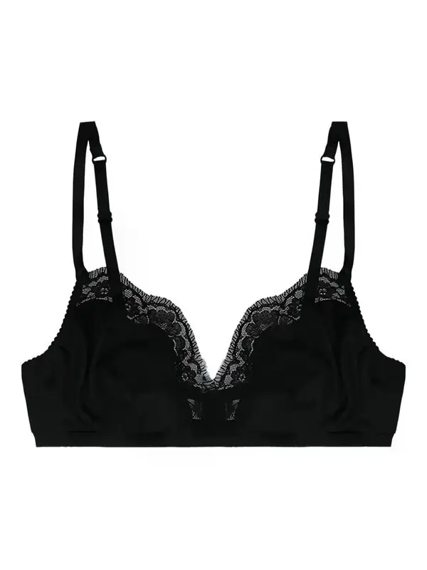 Dolce & Gabbana Lace-detail Triangle Bra - Black