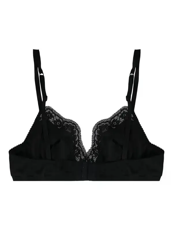 Dolce & Gabbana Lace-detail Triangle Bra - Black