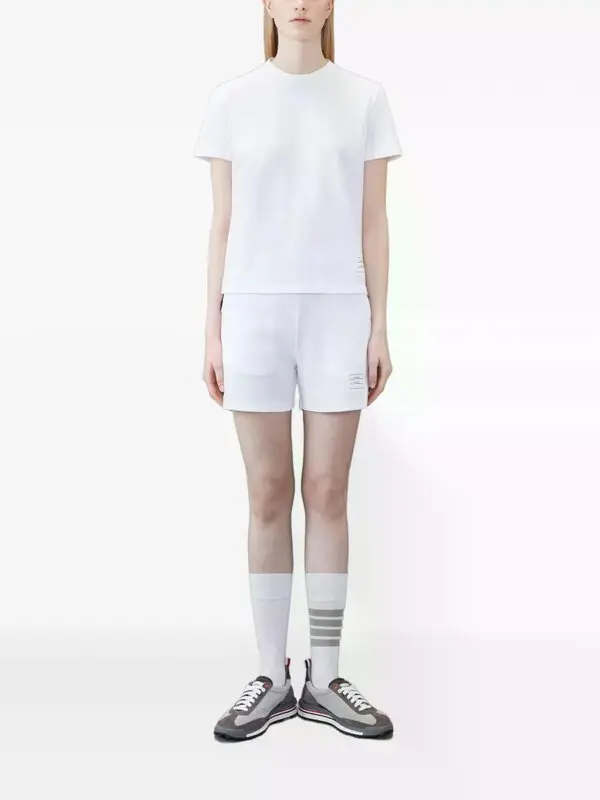 Thom Browne Rwb Stripe Relaxed Piqué T-shirt - Blue
