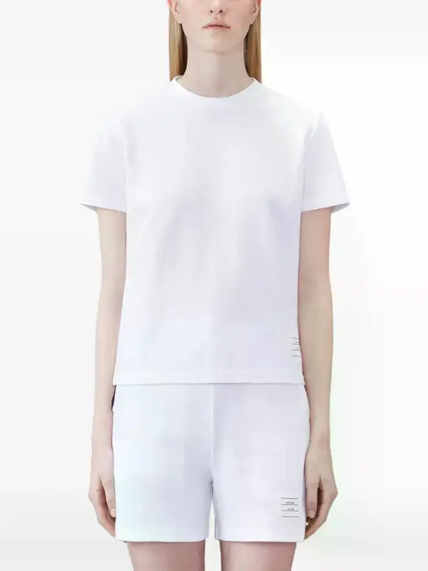 Thom Browne Rwb Stripe Relaxed Piqué T-shirt - Blue