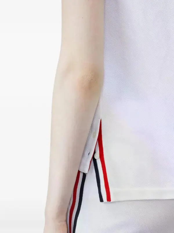 Thom Browne Rwb Stripe Relaxed Piqué T-shirt - Blue
