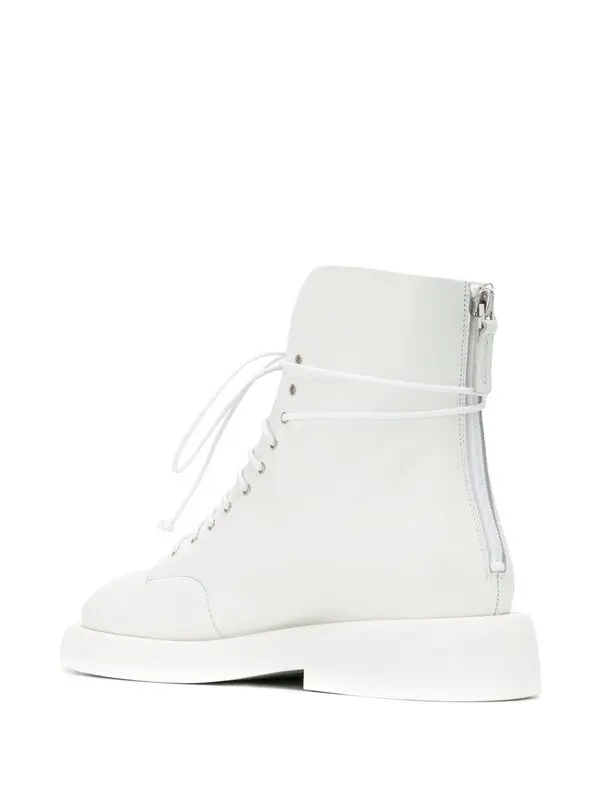 Marsèll Gommello Leather Combat Boots - White