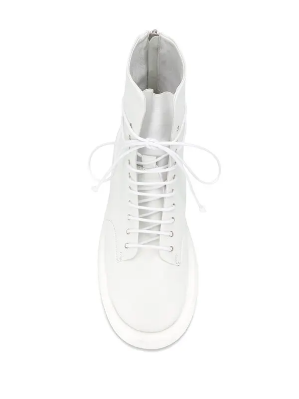 Marsèll Gommello Leather Combat Boots - White