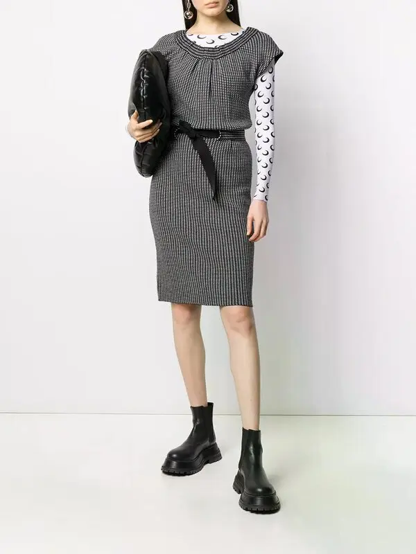 Dior Short Sleeve Tie Waist Dress