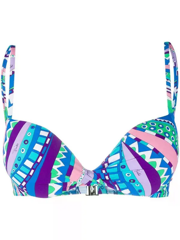 Emilio Pucci Abstract Print Bikini Top