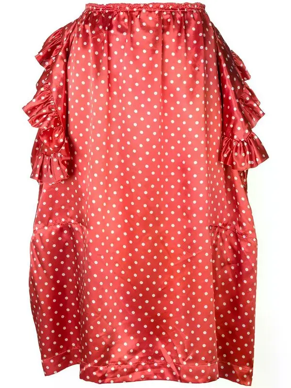 Comme Des Garçons Deconstructed Polka Dot Ruffle Skirt