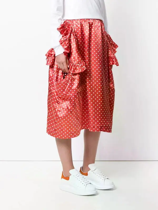 Comme Des Garçons Deconstructed Polka Dot Ruffle Skirt