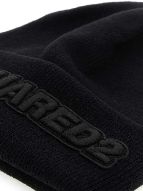 Dsquared2 Logo-appliqué Wool Beanie