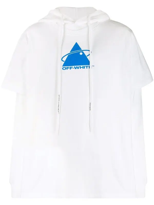 Off-White Triangle Double T-shirt Hoodie - White