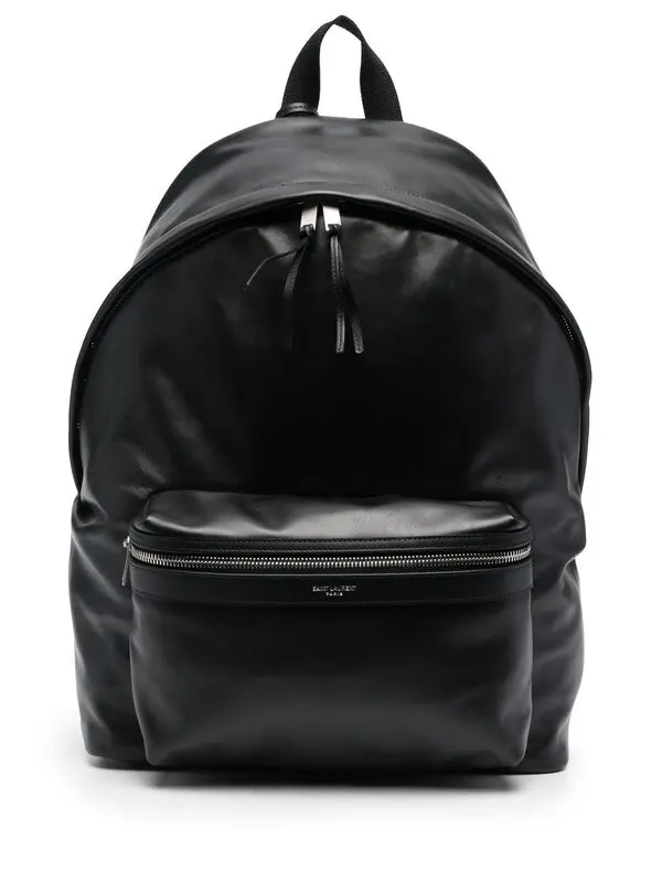 Saint Laurent City Leather Backpack - Black
