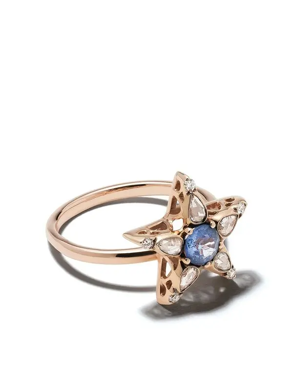 SELIM MOUZANNAR 18kt Star Ring - Pink