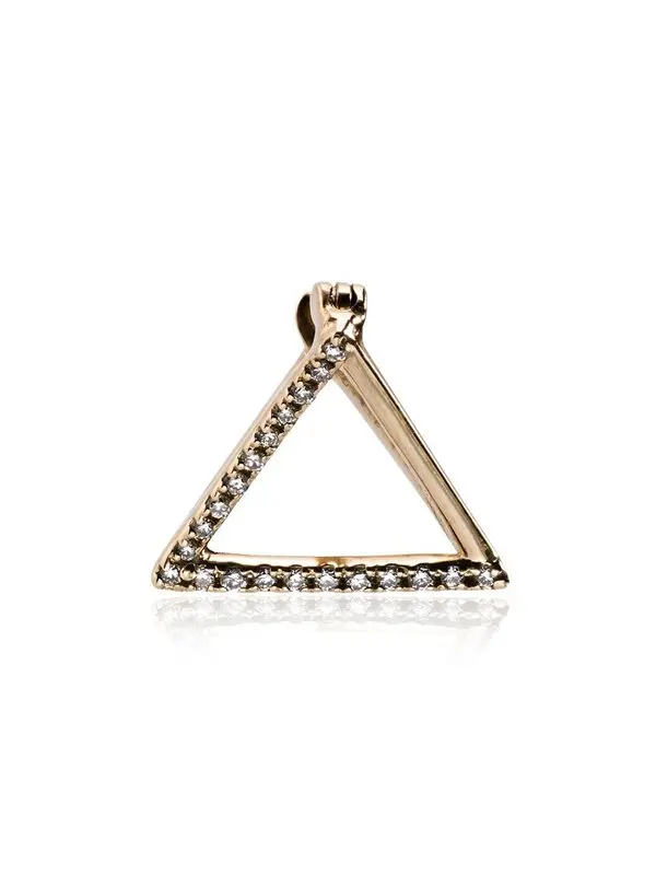 Shihara 18kt Yellow Gold Diamond Triangle Earring - Metallic