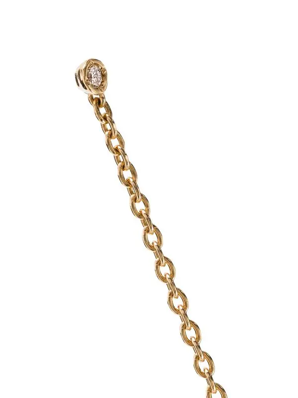 Shihara 18kt Yellow Gold Chain Pierce 200 Diamond Earring