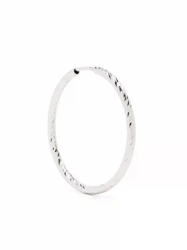 MARIA BLACK 14kt White Gold 25mm Alba Hoop Earring - Silver