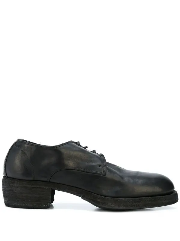 Guidi Round Toe Lace Up Derby Shoes