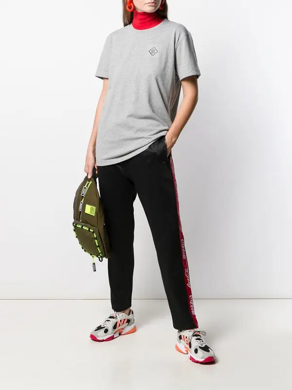 DIESEL® Cotton Blend Track Pants With Knitted Bands