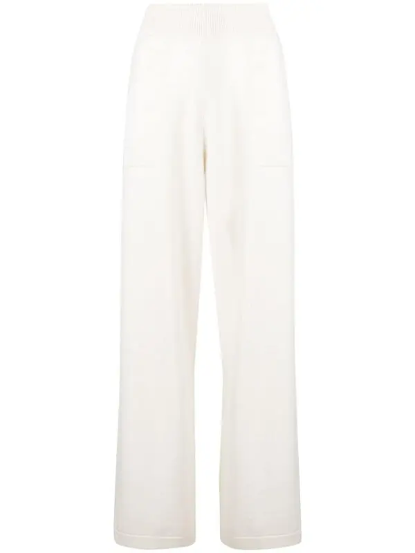 BARRIE Flared Knitted Trousers