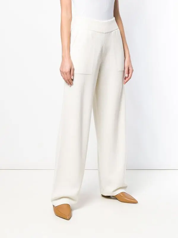BARRIE Flared Knitted Trousers