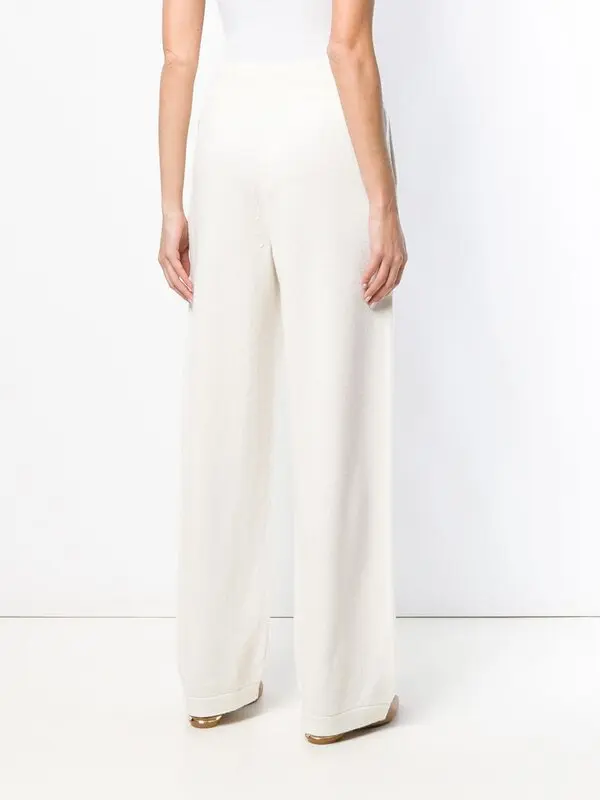 BARRIE Flared Knitted Trousers