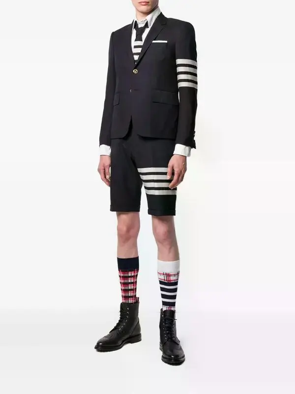 Thom Browne 4-bar Wool Blazer - Blue