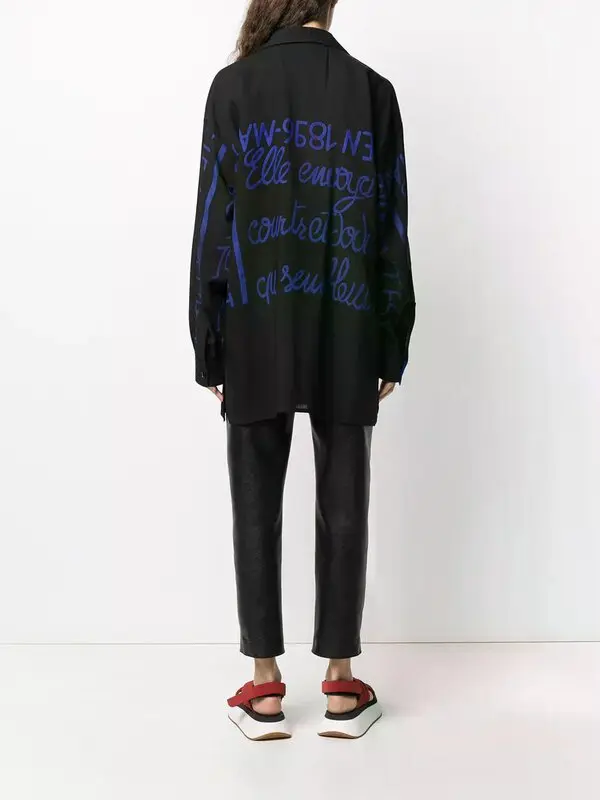 JC DE CASTELBAJAC 1980s Handwriting Print Oversized Shirt