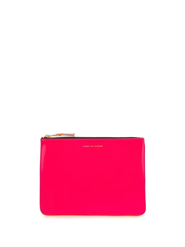 Comme Des Garçons Colour-block Zipped Purse - Pink