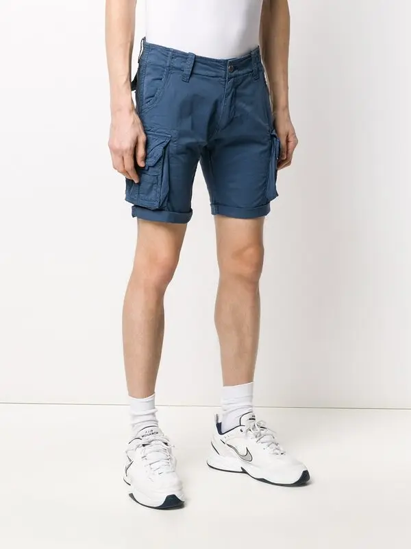 Alpha Industries Side Pocket Shorts - Blue