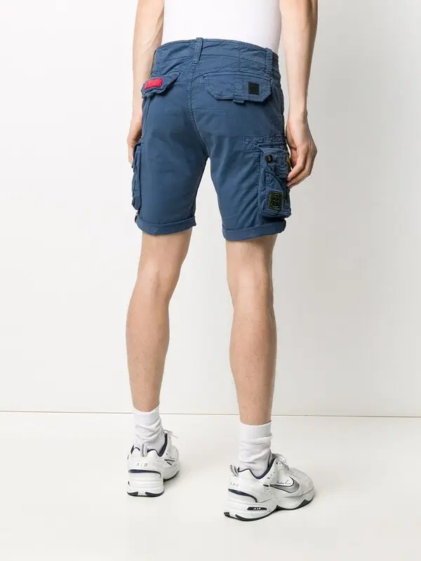 Alpha Industries Side Pocket Shorts - Blue
