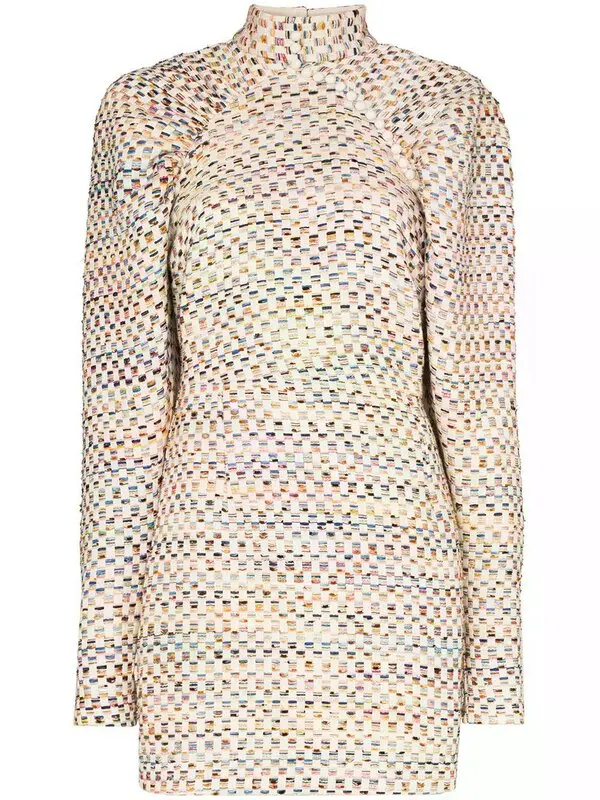 ROTATE BY BIRGER CHRISTENSEN Kim Pouf-sleeve Mini Dress - White