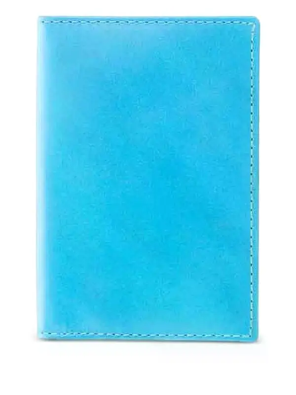 Comme Des Garçons Leather Bi-fold Wallet - Blue