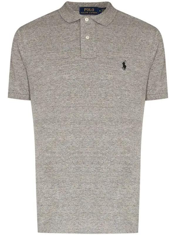 Polo Ralph Lauren Embroidered Logo Polo Shirt - Grey