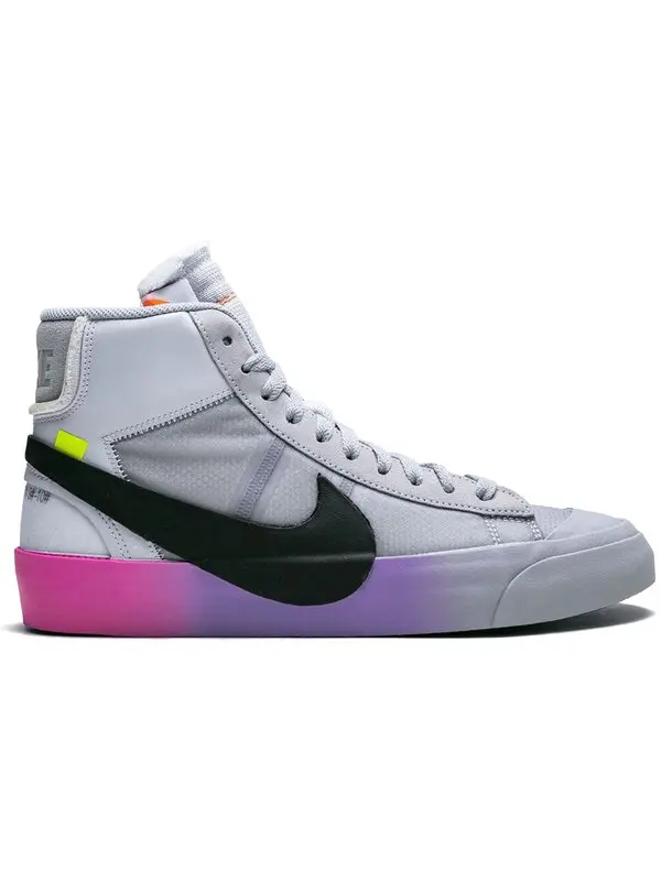 Nike X Off White X Serena Williams Blazer Mid Queen Sneakers - Grey