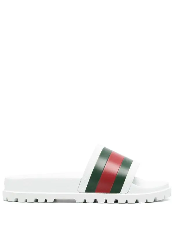 Gucci Web-detail Open-toe Slides