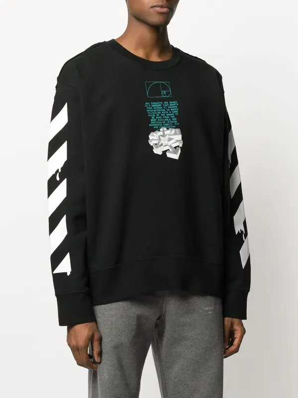 Off-White Dripping Arrows Crew Neck Sweatshirt